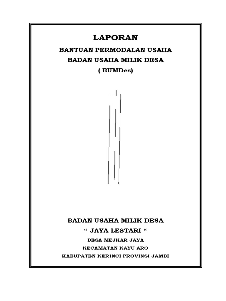 Cover Laporan Bumdes | PDF