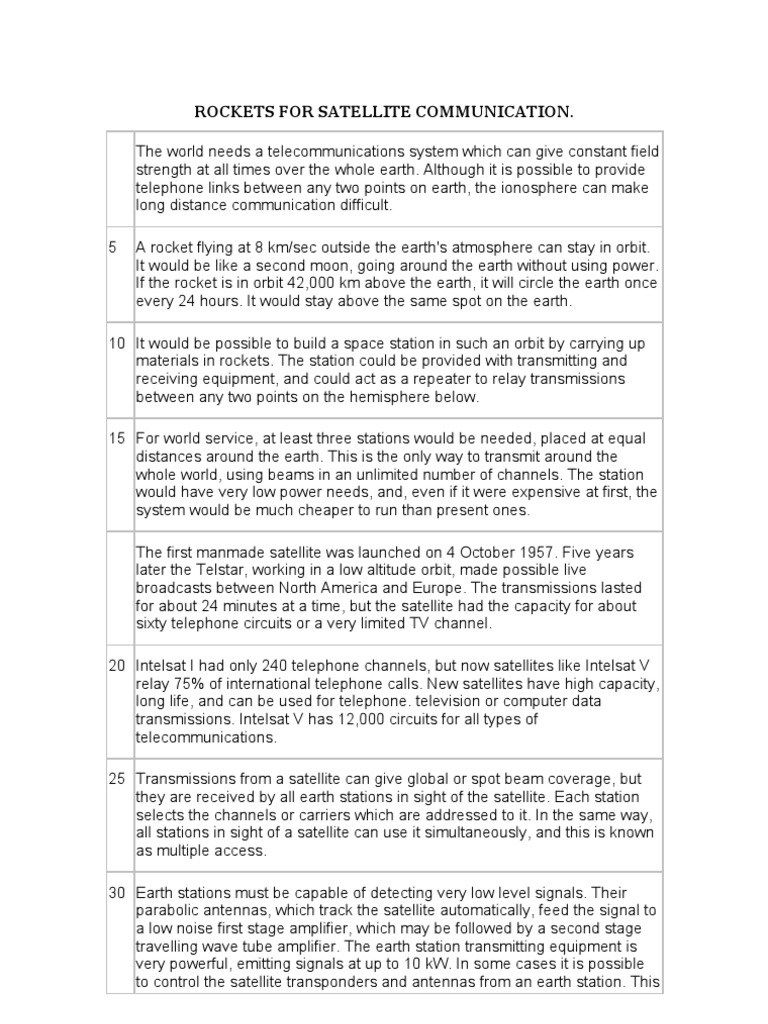 Rockets For Satellite Communication | PDF | Satellite | Space Shuttle