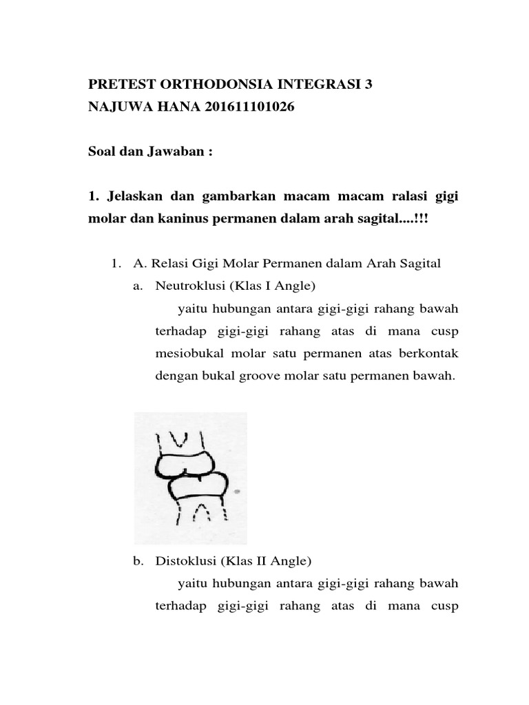 Relasi Kaninus dalam Orthodontia Kelas 1 | PDF | Kesehatan Holistik