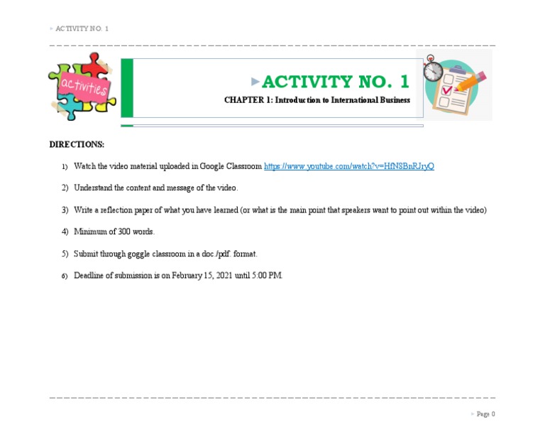 Activity No. 1 - International Business | PDF