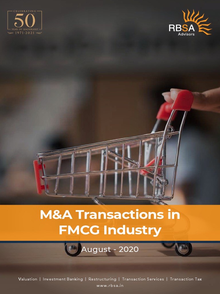 RBSA Advisors M&A Transactions in FMCG Industry August2020 | PDF ...