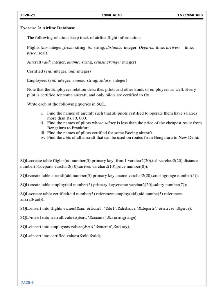 Dbms Program 2 Solution Pdf Data Management Computing