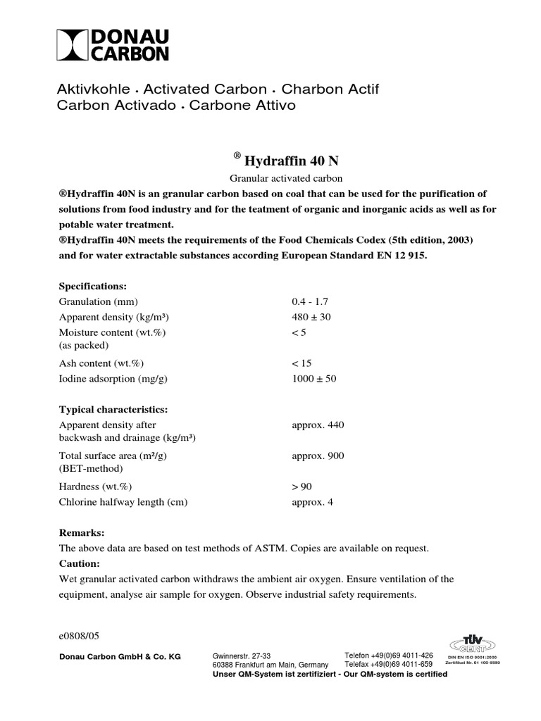 FICHA TECNICA Hydraffin40N | PDF