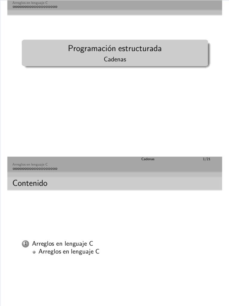 Programacion Estructurada | PDF | Cadena (informática) | Ciencias de la ...