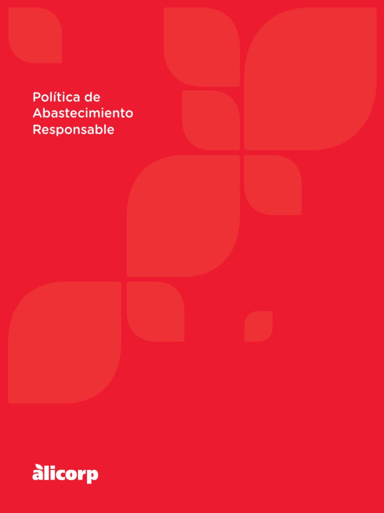 Alicorp, Politica de Abastecimiento Sostenible | Descargar gratis PDF | Corrupción política ...
