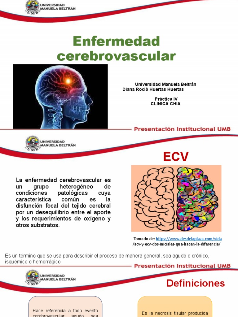 Enfermedad Cerebrovascular EXPOSICION | PDF | Carrera | Trombo