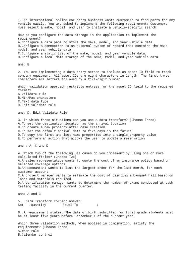 CSA Ques | Download Free PDF | Databases | Life Cycle Assessment