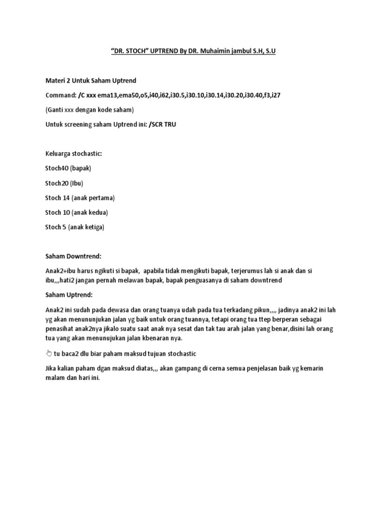 DR. STOCH (Uptrend) | PDF