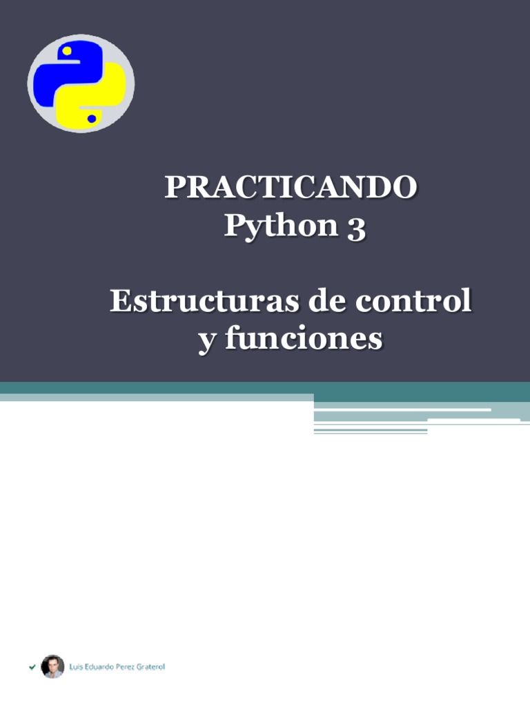 Estructuras Control Funciones | PDF | Flujo de control | Python ...