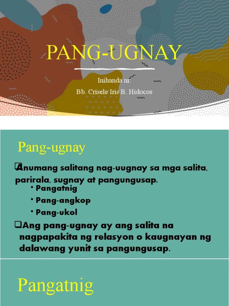 Ang Tatlong Pang-Ugnay | PDF