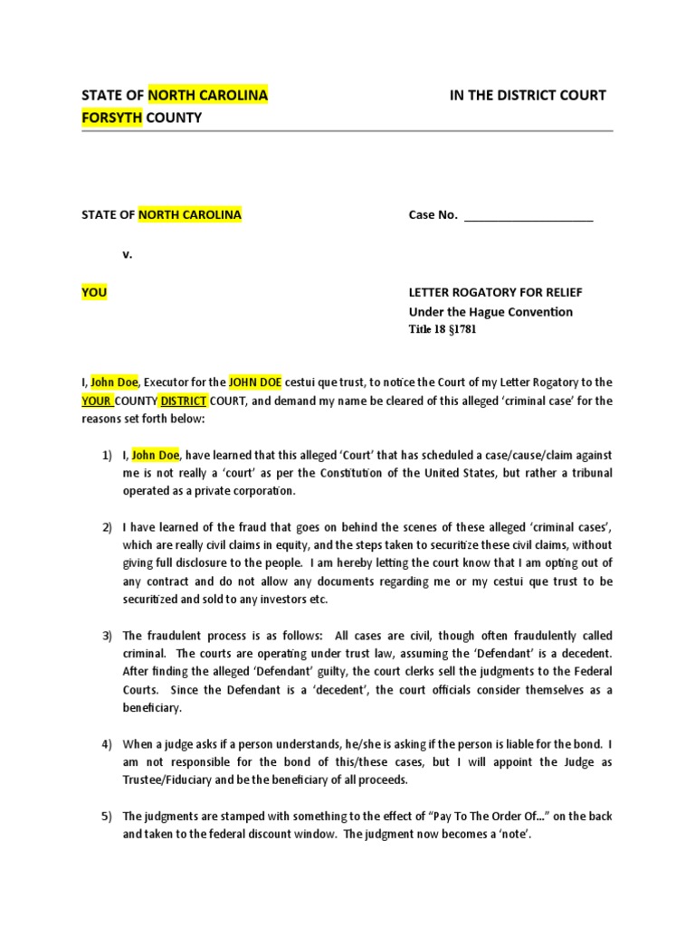 Letter Rogatory State Criminal Cases | PDF | Securities (Finance ...