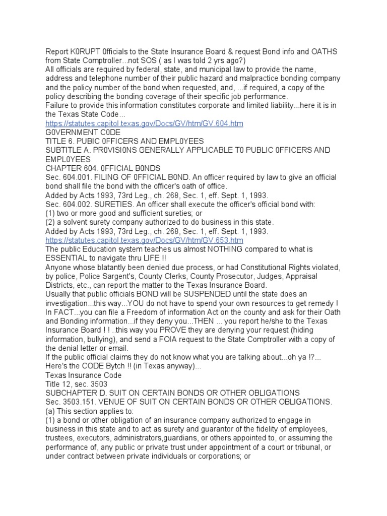 Locating Corrupt Officials Bonds | PDF | Surety | Public Law