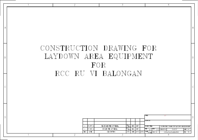 Construction Drawing For Laydown Area Sheet 1 | PDF