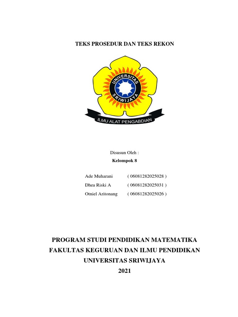 Kelompok 8 - Teks Prosedur & Teks Rekon | PDF