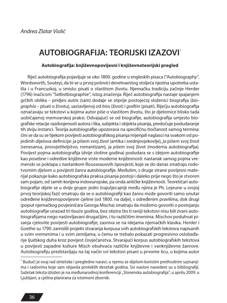 Autobiografija | PDF