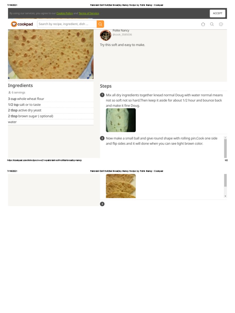 Pakistani Soft Roti (Flat Bread) by Nancy Recipe by Polite Nancy ...