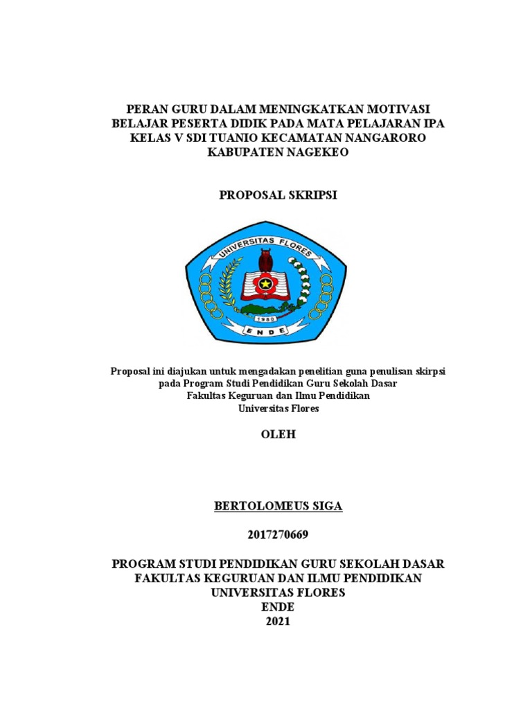 Bab 1 Proposal | PDF