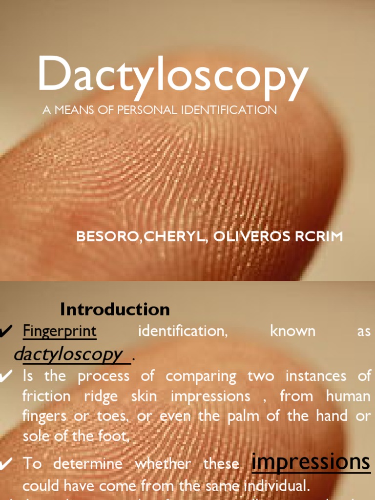 Dactylos | PDF | Fingerprint | Human Anatomy