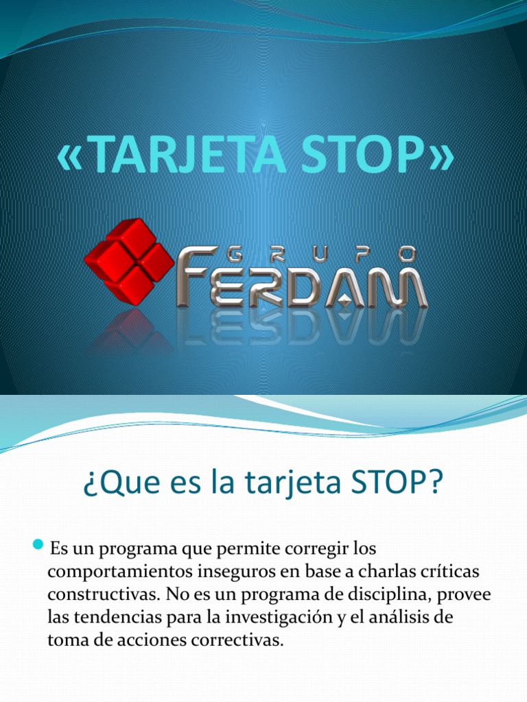 Tarjeta Stop | PDF