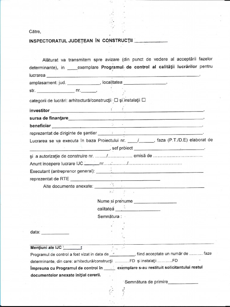 Adresa Depunere Program Control La ISC Jud...... | PDF