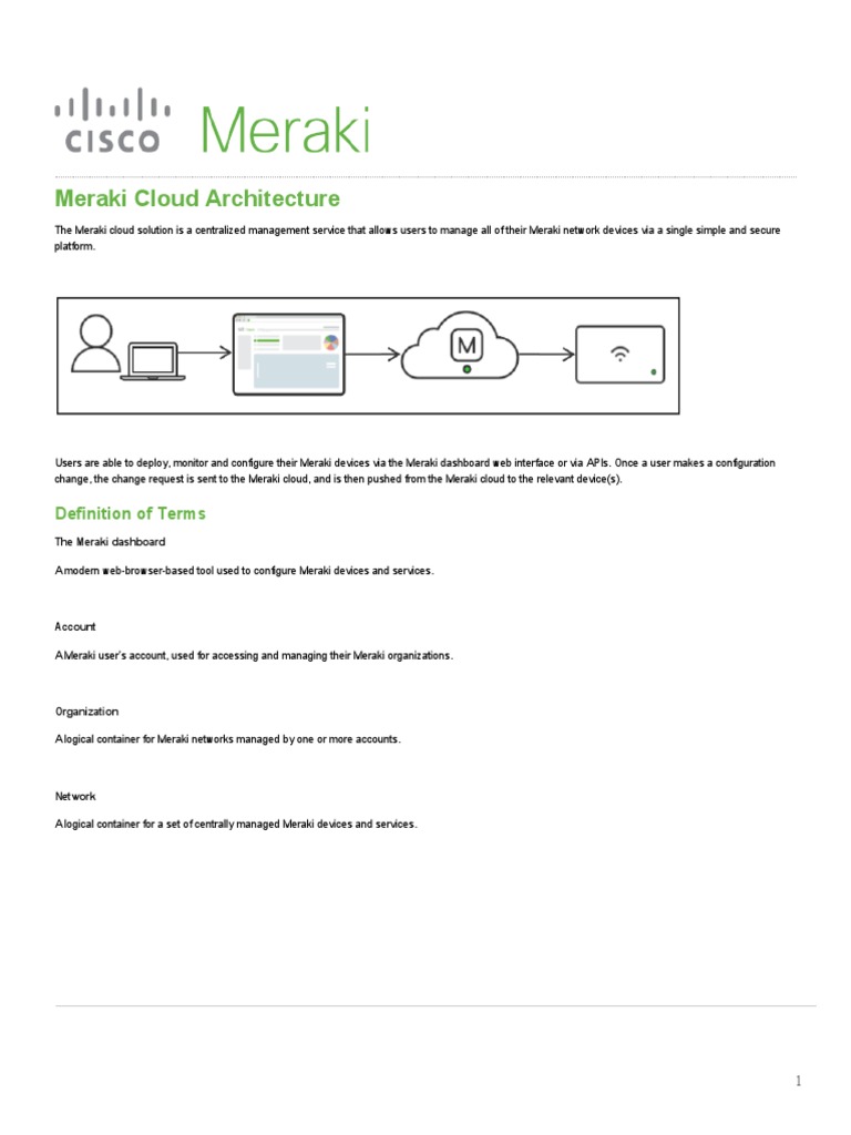 Meraki Cloud Architecture | PDF | Cloud Computing | Computer Network