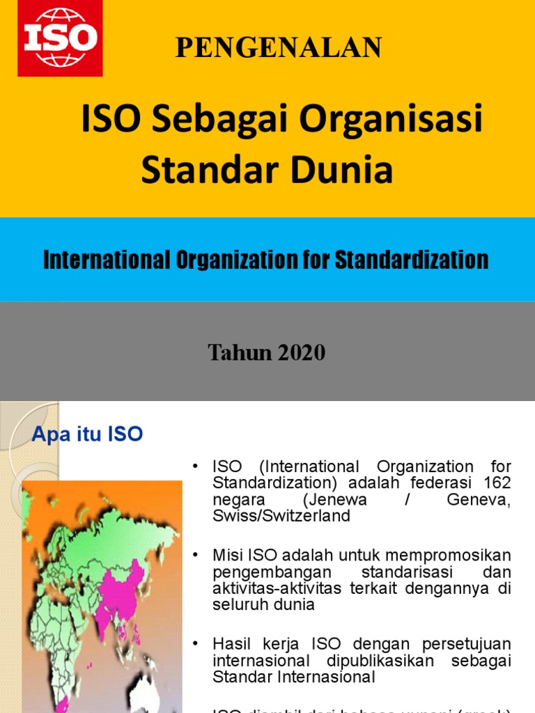 Pengenalan ISO Sebagai Organisasi Standar Dunia | PDF | Iso 9000 ...