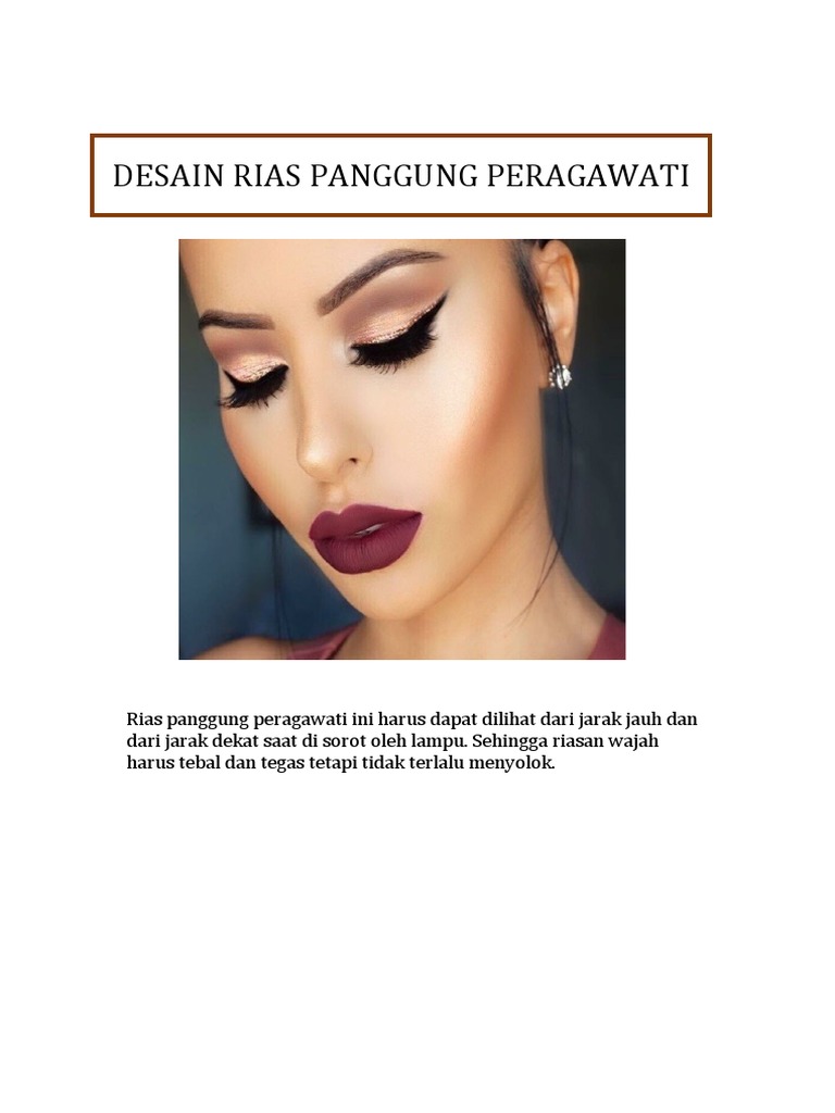 Desain Rias Panggung Model | PDF