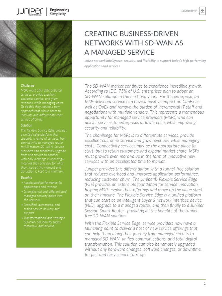Juniper SD WAN | PDF | Cloud Computing | Virtual Private Network