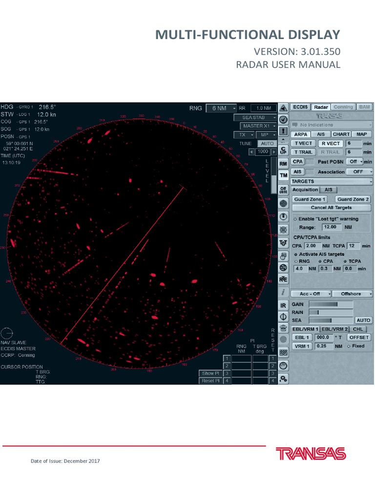 MFD 3-01-350 Radar User Manual | PDF | Radar | Graphical User Interfaces