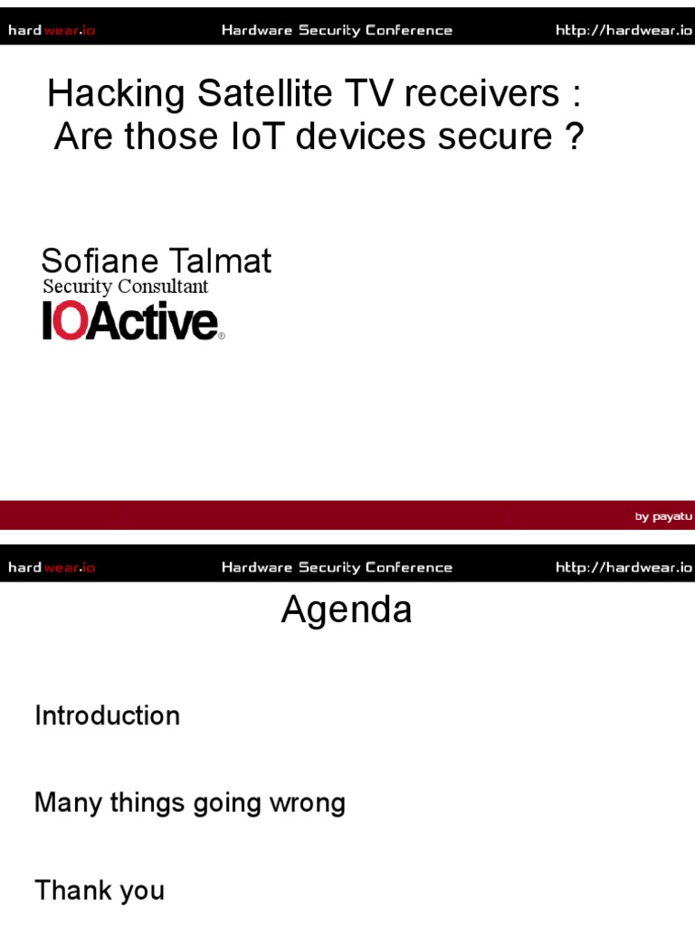Hacking Satellite TV Receivers Are Those IoT Devices Secure - by ...