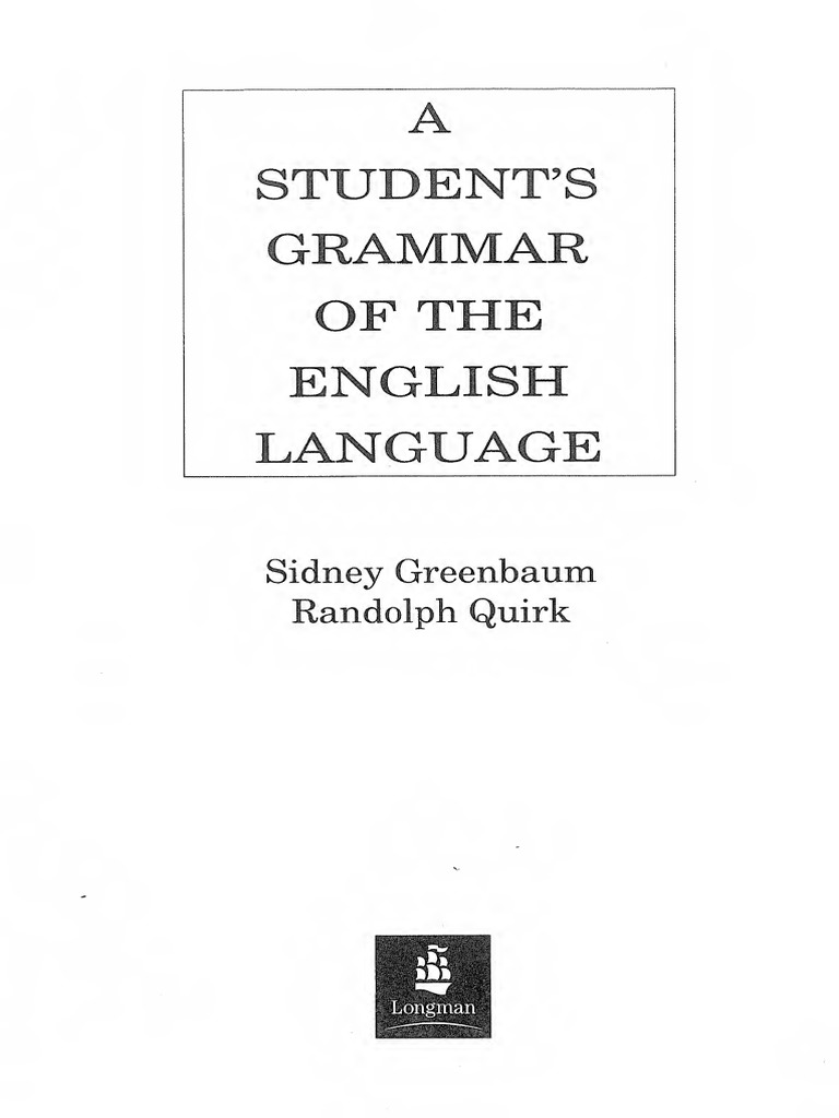 A Student's Grammar of The English Language - Text | PDF | Part Of ...