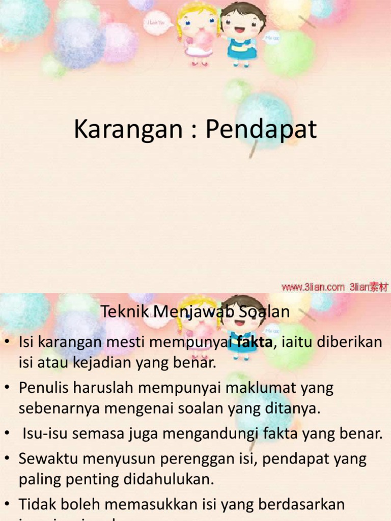 Karangan Pendapat | PDF