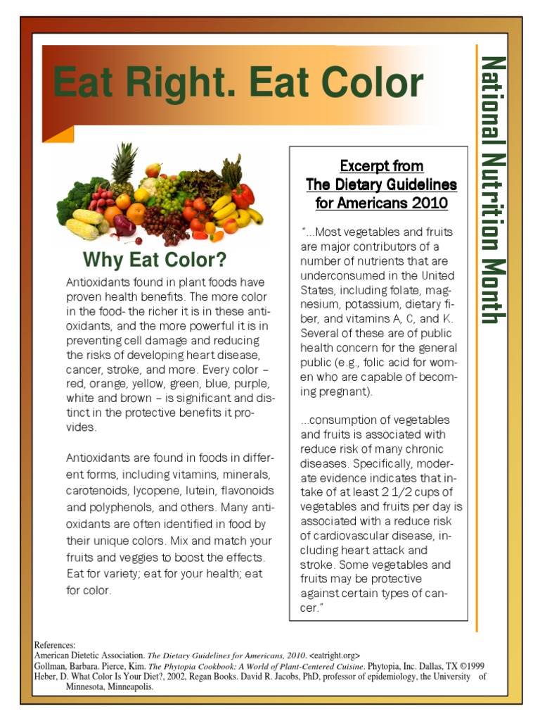 Nutritional Handouts For Website | PDF | Vegetables | Cooking