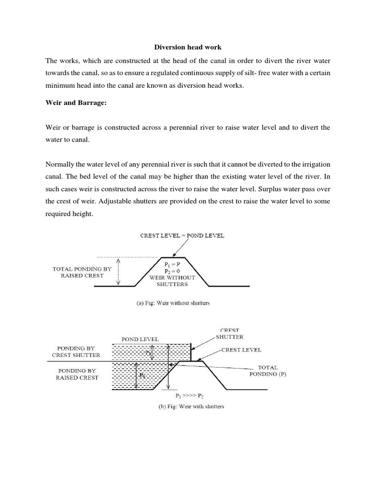 Diversion Head Work | PDF | River | Levee