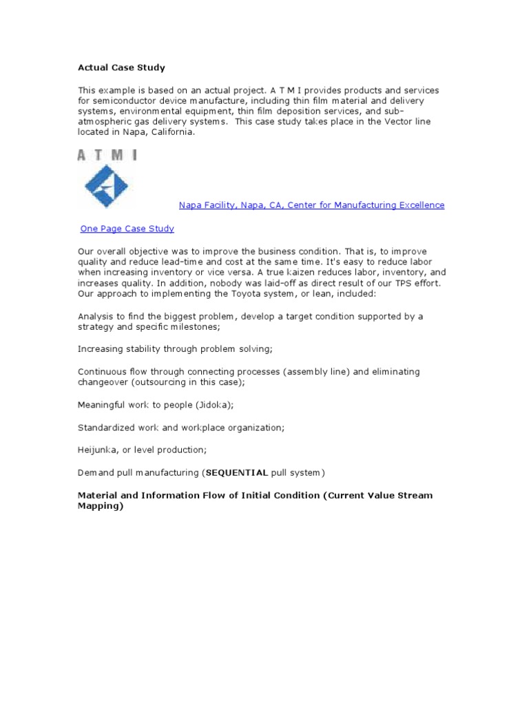 Lean Case Study | PDF | Lean Manufacturing | Inventory