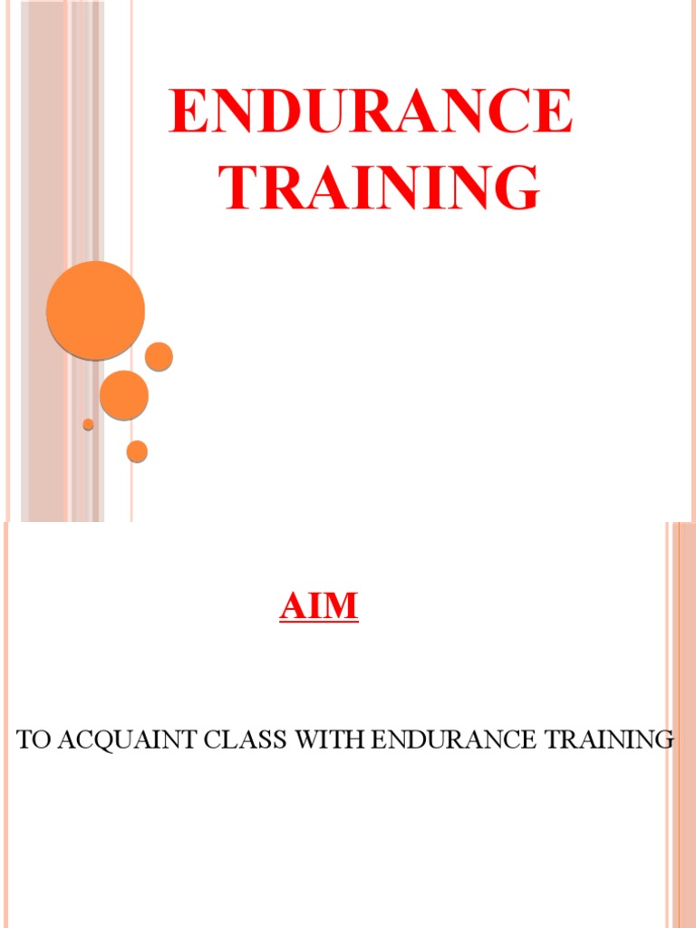 Endurance Training | PDF | Aerobic Exercise | Running