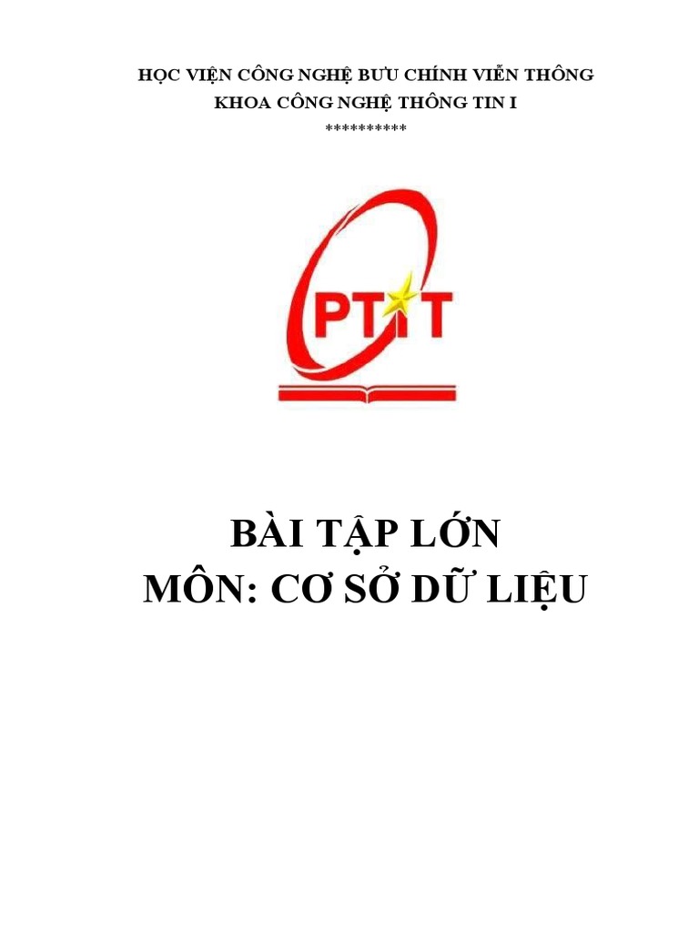 Bai Tap Lon CSDL | PDF