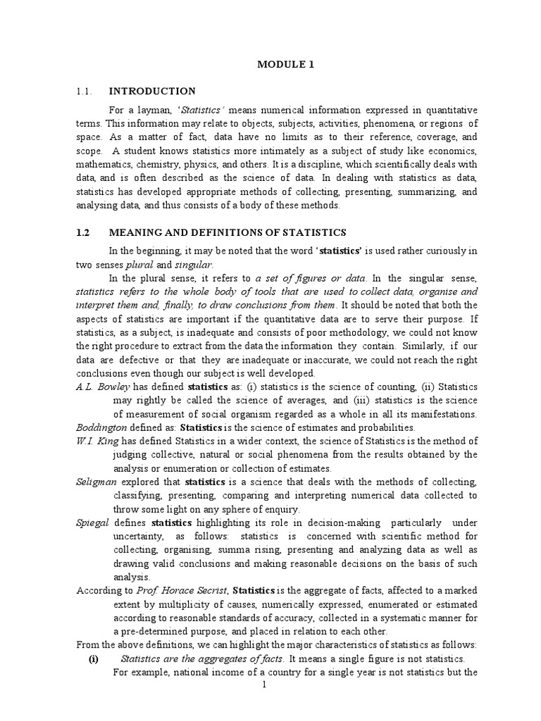An Introduction to Statistics: Defining Statistics, Classifying Data ...