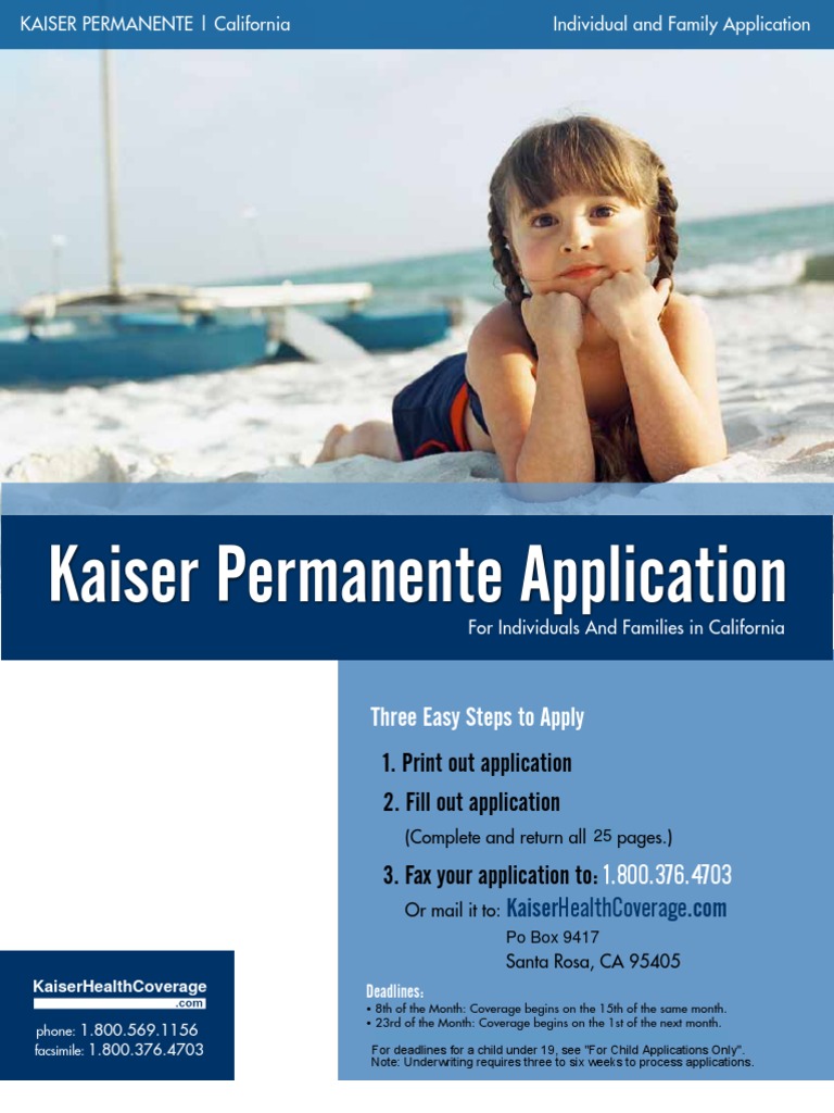 Kaiser Permanente California Individual and Family Application KPIF ...