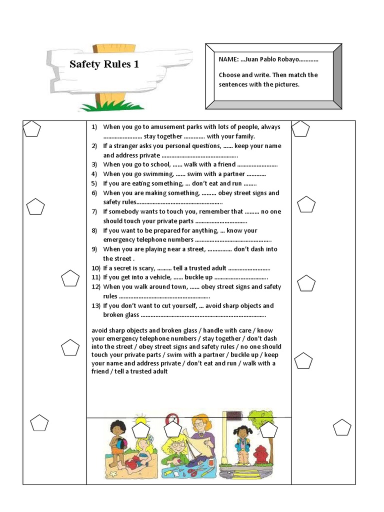 Zero Conditional - Safety Rules Worksheet | PDF
