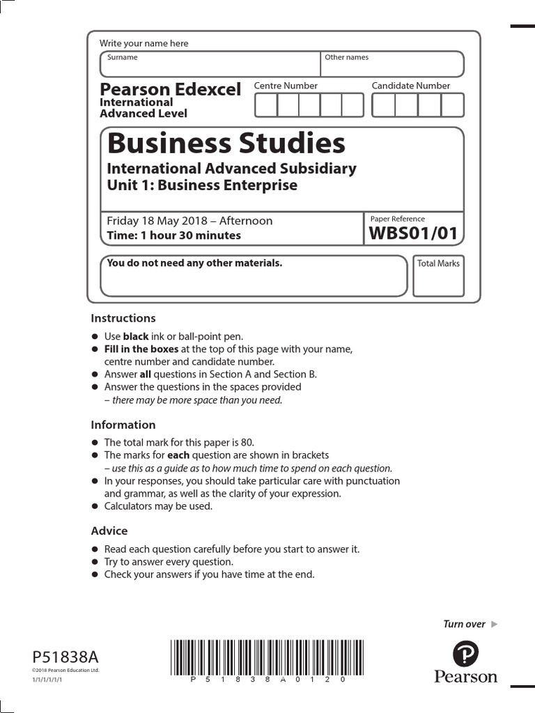 Business Studies: Pearson Edexcel | PDF | Business | Economies