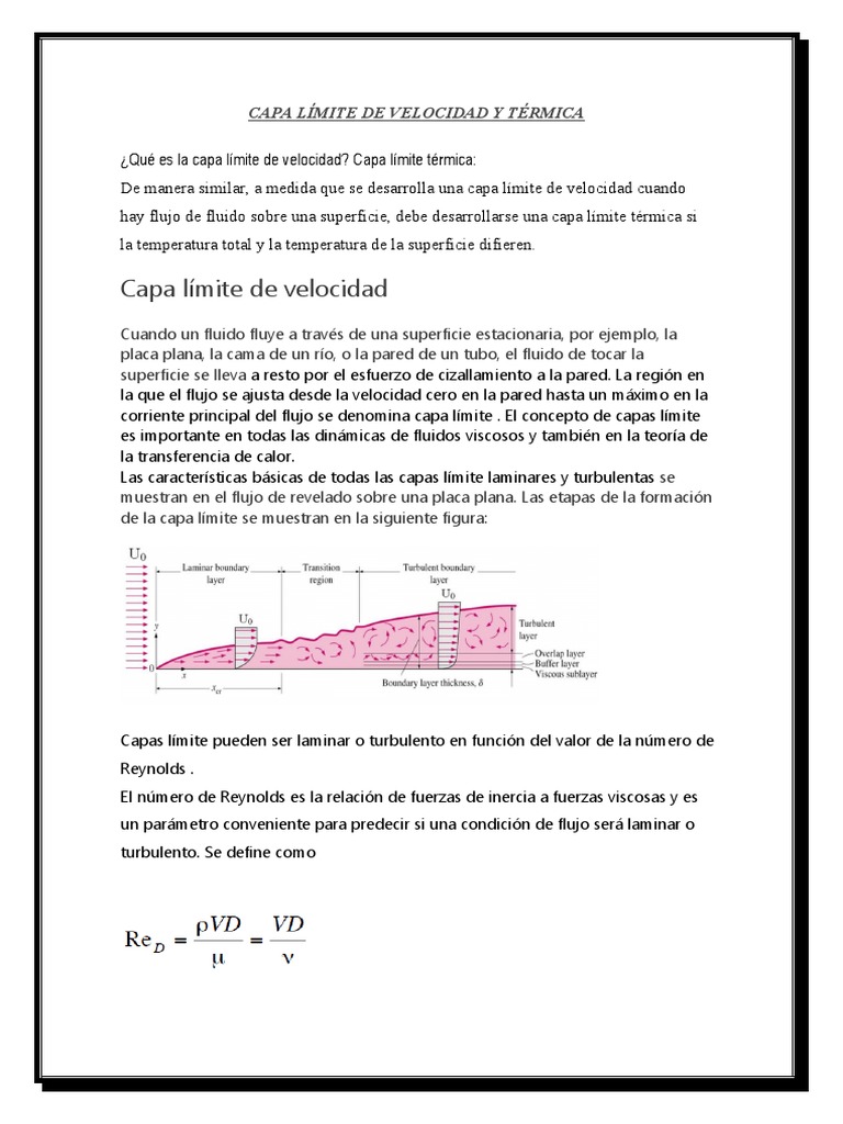 Capa Límite de Velocidad y Térmica | PDF | Viscosidad | Turbulencia