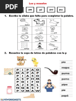 Guía N°1 Combinaciones PL y PR | PDF | Estudios de idiomas extranjeros