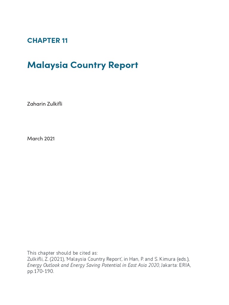 Malaysia Country Report: Zaharin Zulkifli | PDF | Renewable Energy ...