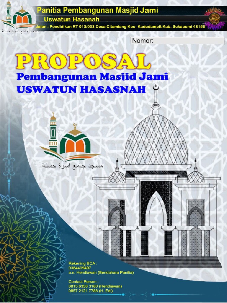 Cover Proposal Pembangunan Masjid Oktober 2018 | PDF