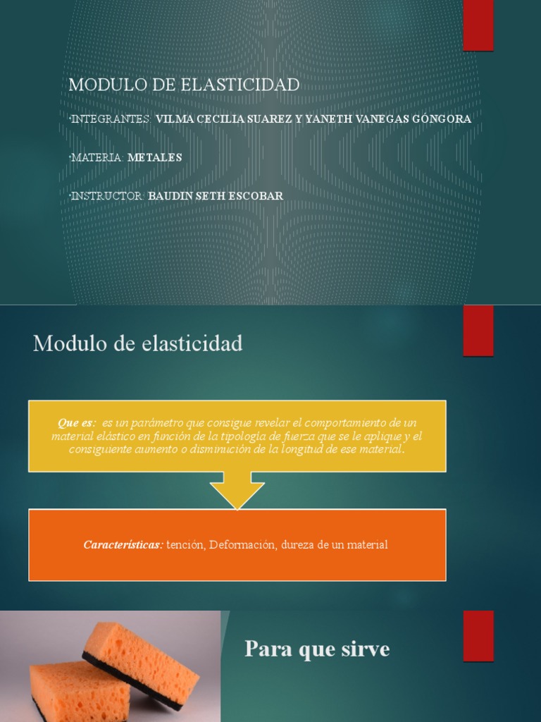 Modulo de Elasticidad | PDF