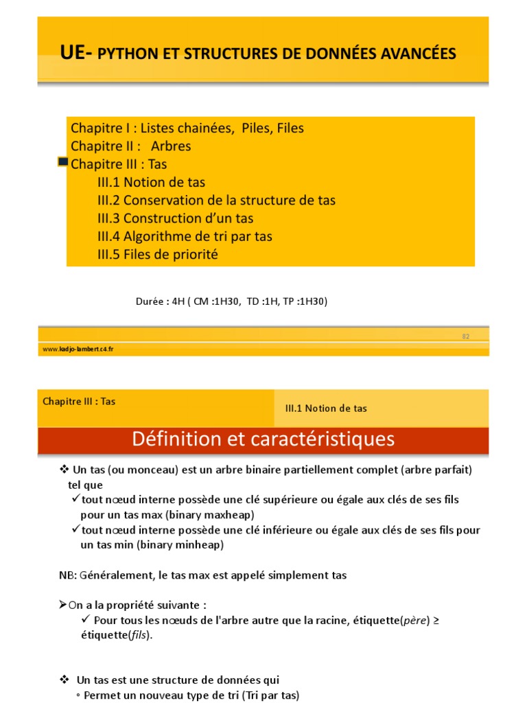Chapitre III Tas | PDF | Mathématiques appliqués | Méthode formelle ...