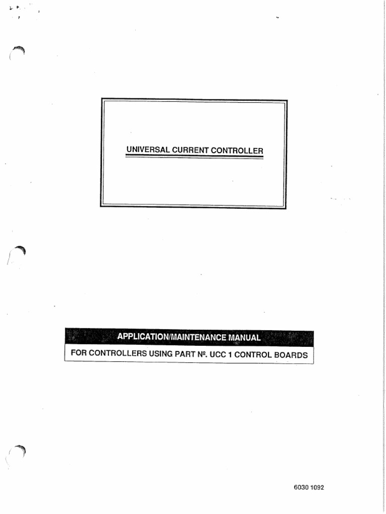 UCC1 Universal Current Controller | PDF