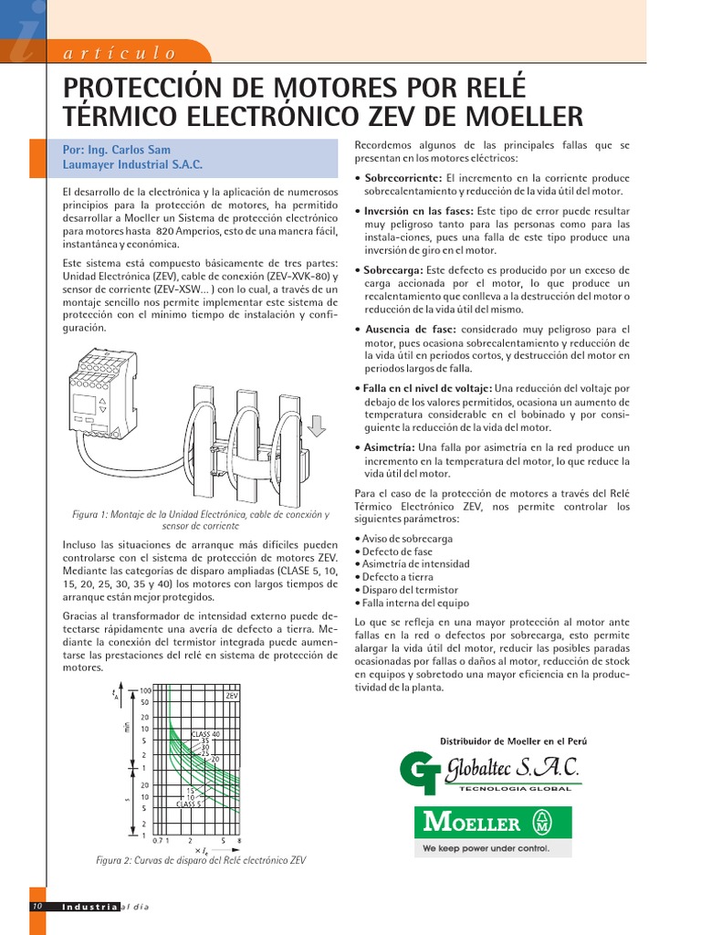 Protección de Motores Por Relé Térmico Electrónico Zev de Moeller | PDF ...