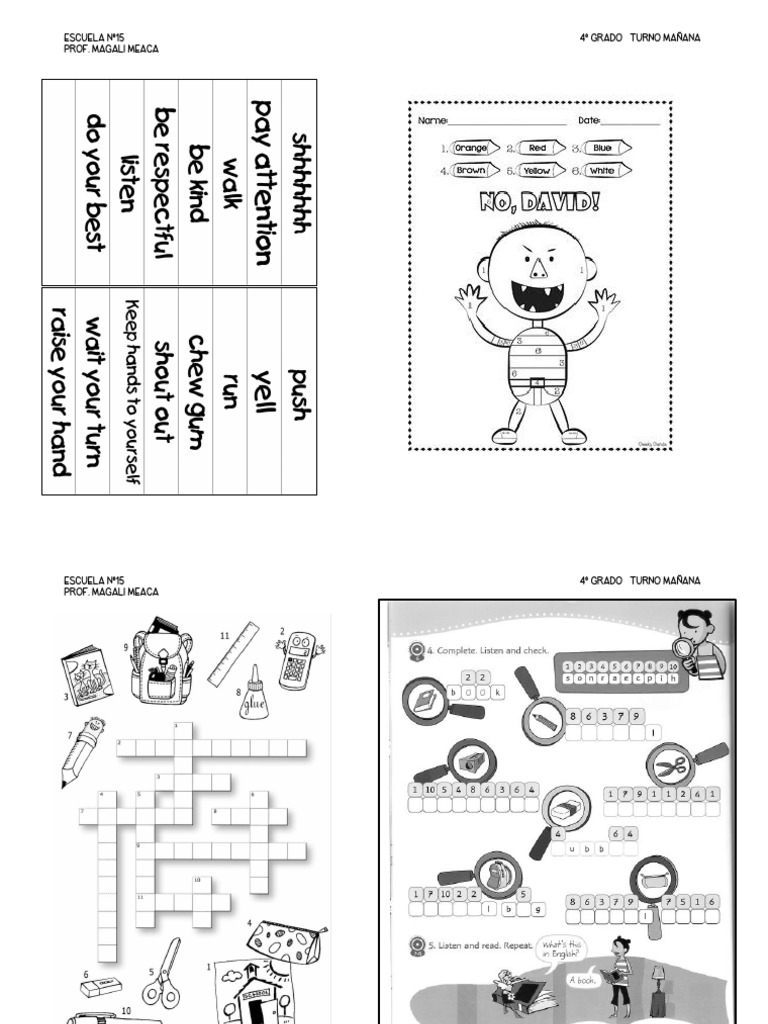 David Goes To School Story | PDF